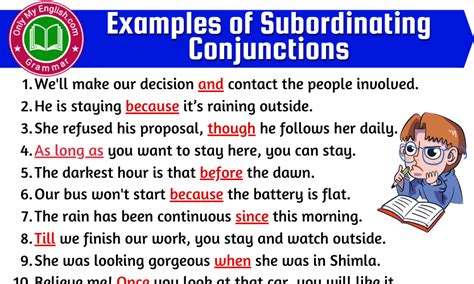 20 Examples Of Subordinating Conjunctions