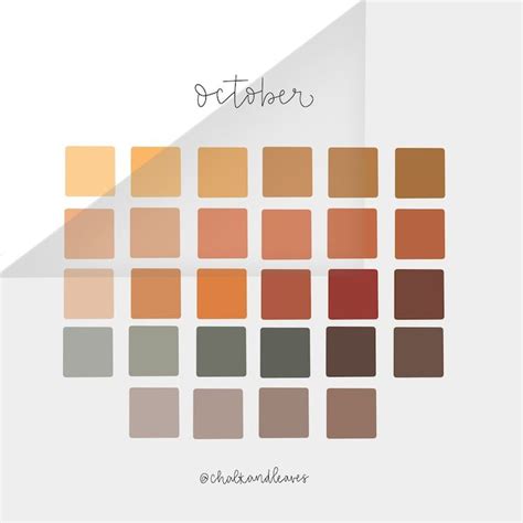 October Procreate Color Palette Etsy Uk Color Palette Palette