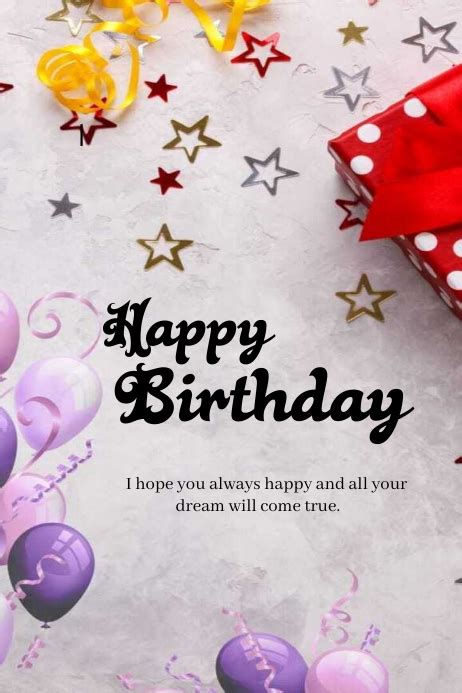 Happy Birth Day Poster Template Postermywall