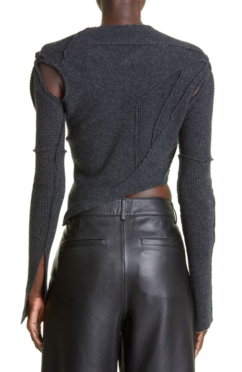 Talia Byre Ribbed Cutout Asymmetric Wool Sweater Nordstrom In 2024