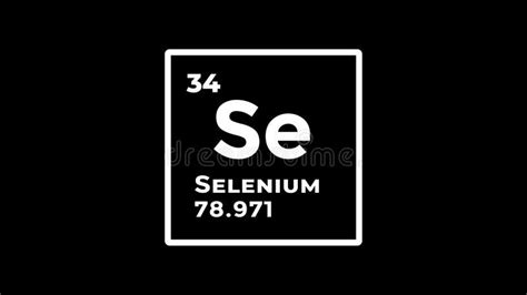 Selenium Chemical Element Of The Periodic Table Graphic Animation