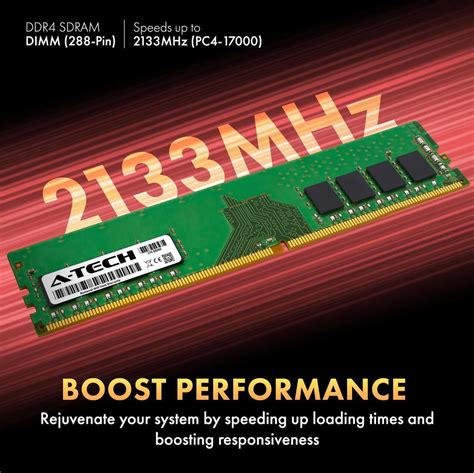 A Tech 64gb 4x16gb Ddr4 2133mhz Dimm Pc4 17000 Udimm Non Ecc