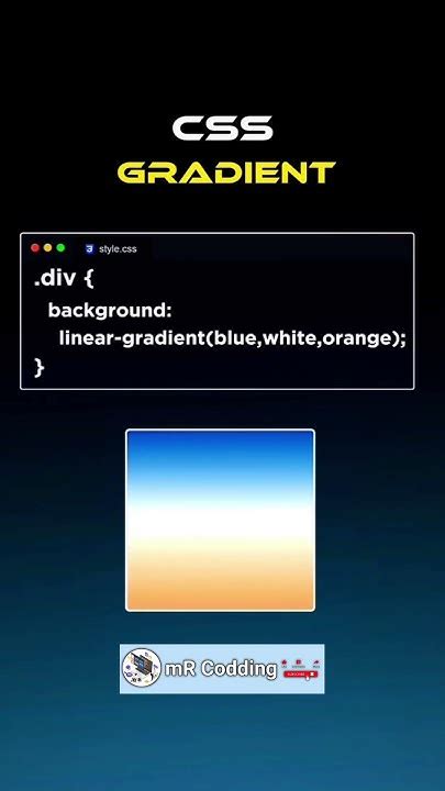Css Gradient Color Mrcodding Coding Frontend Shorts Viralshorts