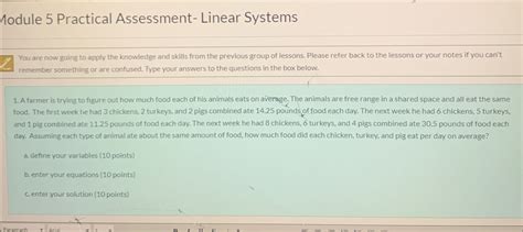 Solved Module 5 ﻿practical Assessment ﻿linear Systemsyou