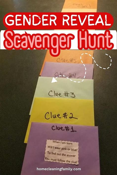 Interactive Gender Reveal Scavenger Hunt Ideas