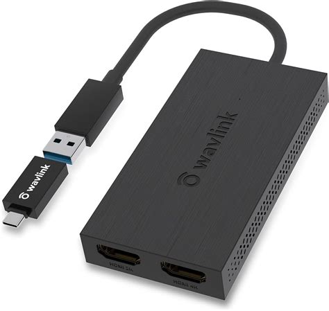 Amazon Wavlink Usb 30atype C デュアル Hdmi アダプター 4k出力 ミニドッキングステーション最大4k（3840x2160 30hz）ディスプレイ
