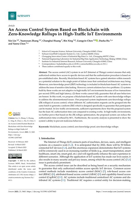 Pdf An Access Control System Based On Blockchain With Zero Knowledge