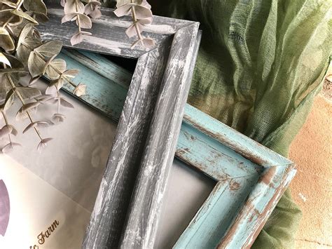 8x10 Picture Frames Rustic Home Decor Rustic Beveled Edge Photo Frame 8 By 10 Hand Painted