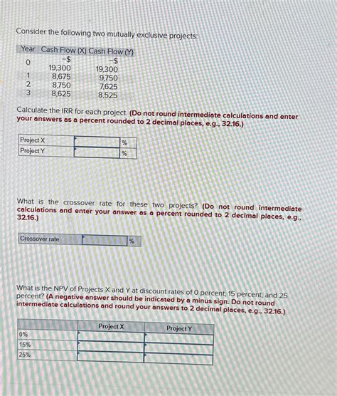 Solved Consider The Following Two Mutually Exclusive