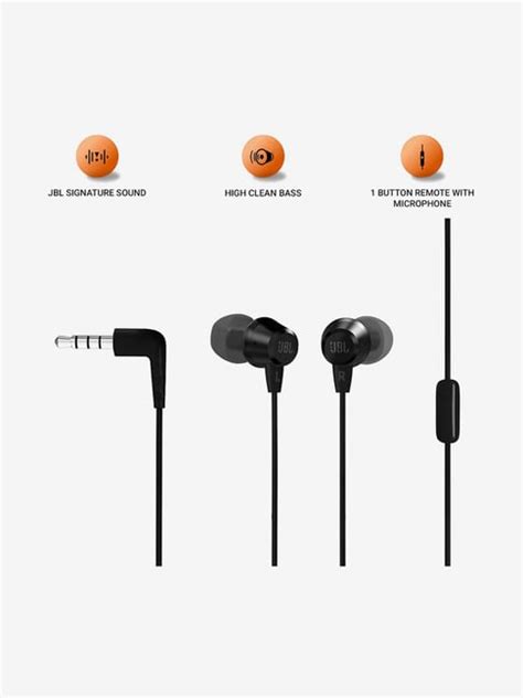 Buy JBL C50HI Wired Earphones with Mic (Black) Online At Best Price ...