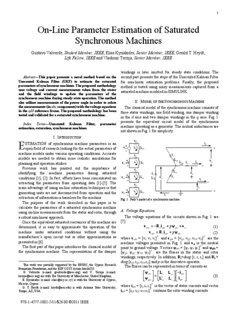 Parameter Synchronous Machine Pdf Teaching Mathematics Electromagnetism