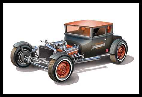 Amt 1925 Ford T Chopped 125 Scale Model Kit Round2