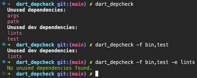 Command Line Tool To Check For Unused Dependencies In Flutter Dart Projects