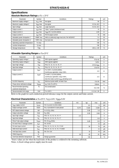 Stk672 632a E Datasheet Pdf Sanyo Semicon Device