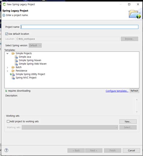 스프링 Sts3 환경설정하기 Download Of Template Orgspringframeworktemplatesmvc