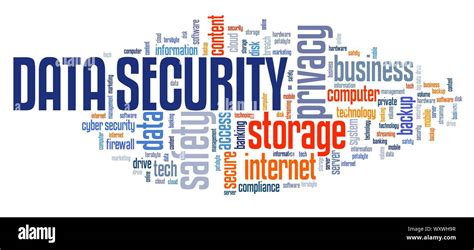 Data Security Text Sign Information Privacy And Safe Storage Technology Concept Word Cloud