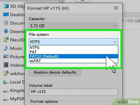 How To Format In FAT Options For USB Flash Drives More