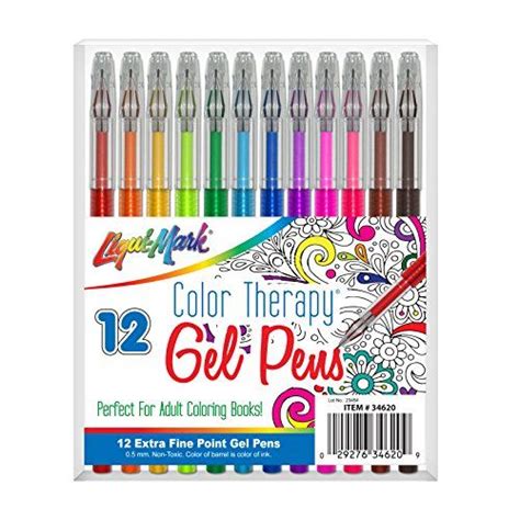Liqui Mark Color Therapy Extra Fine Point Gel Pens Set 12 Pack