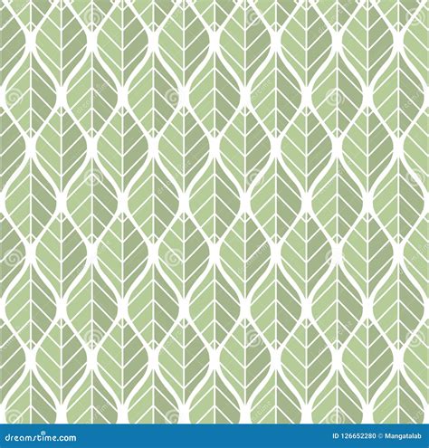 Geometric Leaves Vector Seamless Pattern Abstract Vector Texture Leaf Background Stock Vector