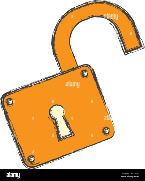 Padlock Unlocked Security Object Stock Vector Image Art Alamy