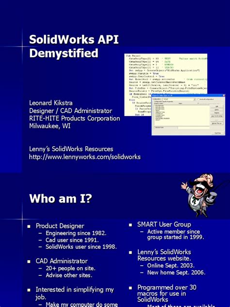 10 06 Solidworks Api Demystified Pdf Macro Computer Science Application Programming