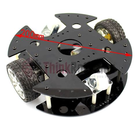 2 Wheel Drive Rugged Robot Chassis With 37mm 37b280 Gear Motor Ai Roboo