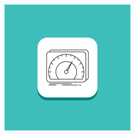Round Button For Dashboard Device Speed Test Internet Line Icon