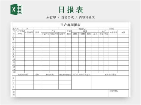 黑白简约工厂车间个人产量日报表物业项目处生产明细表 包站长