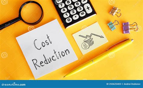 Cost Reduction Is Shown Using The Text Stock Image Image Of Savings