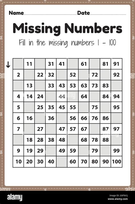Free Printable Math Worksheets Missing Numbers Free Math Worksheet