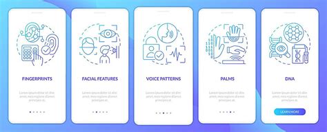 Biometric Technology Onboarding Mobile App Screen Design Presentation