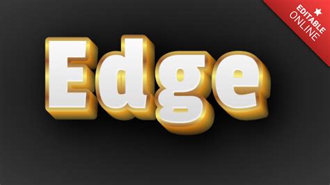 Edge Text Effect Generator