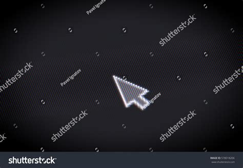 Cursor On Black Screen Stock Illustration