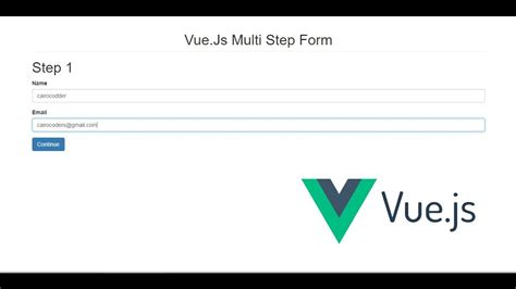 Vuejs Multi Step Form Youtube