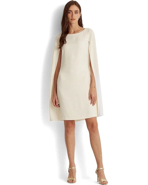 Womens Lauren Ralph Lauren Cape Georgette Cocktail Dress