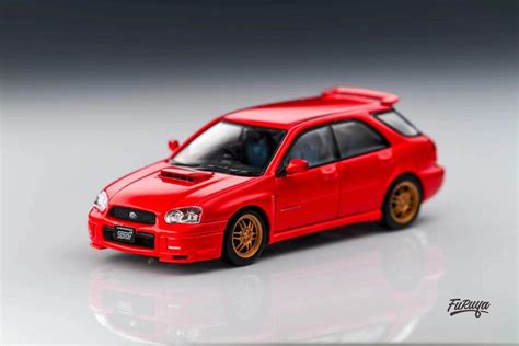 Furuya Subaru Impreza Wrx Sti Wagon Red Blobeye Brans Diecast