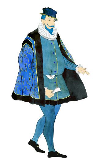 패션 일러스트 레이 션 현대 미술 작품 양복과 바로크 스타일 모자 남성 귀족의 내 원래 수채화 그림 역사적인 초상화 그림 자작에 대한 스톡 벡터 아트 및 기타 이미지