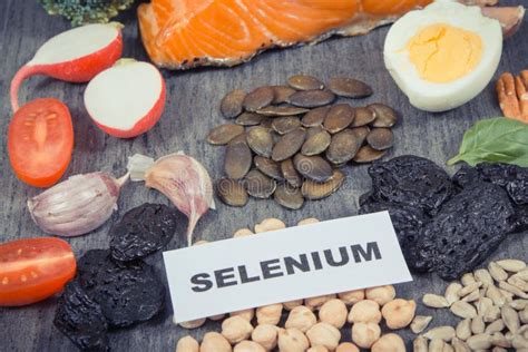 Healthy Food As Source Natural Selenium Fiber And Other Vitamins And