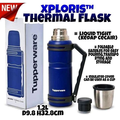 Tupperware Xploris Thermal Flask 1 2l 1pc Shopee Malaysia