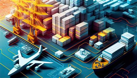 Premium Photo Modern System Transportation And Logistic Import Export