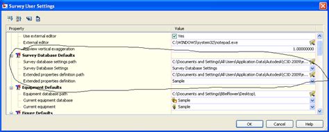 survey user settings autodesk community