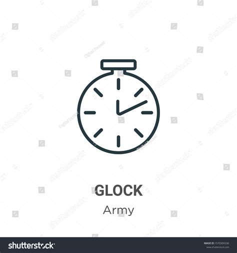 Glock Outline Vector Icon Thin Line Stock Vector Royalty Free 1570309336 Shutterstock