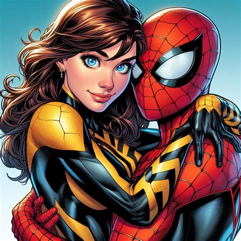 The Wasp Hugging Spider Man By Loki 667 On Deviantart