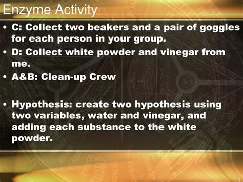 PPT Exploring Enzyme Activity Hypotheses Observations And Experiments PowerPoint