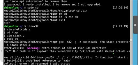 《linux内核原理与分析》缓冲区溢出实验 实验报告 知乎