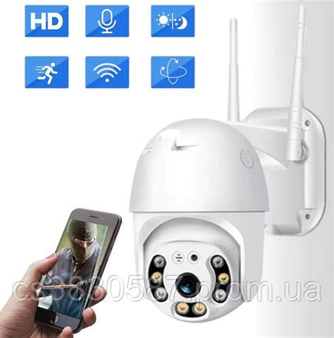Дистанционная Wifi камера с поворотом 2mp ICSee, Камера для охраны дома ...
