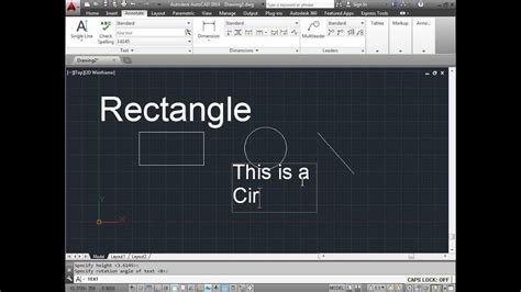 C Single Line Text Autocad Tutorial Youtube
