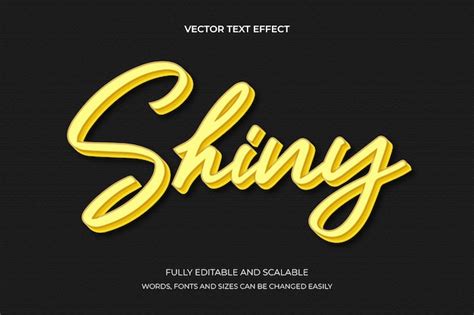 Premium Vector Vector Shiny Bold Text Effect Editable Modern
