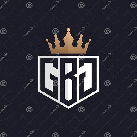 Luxury Gbj Logo With Crown Elegant Initials Gbj Letter Logo For