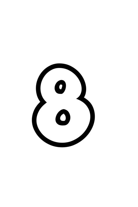 Free Printable Tracing Numbers Bubble Number 8
